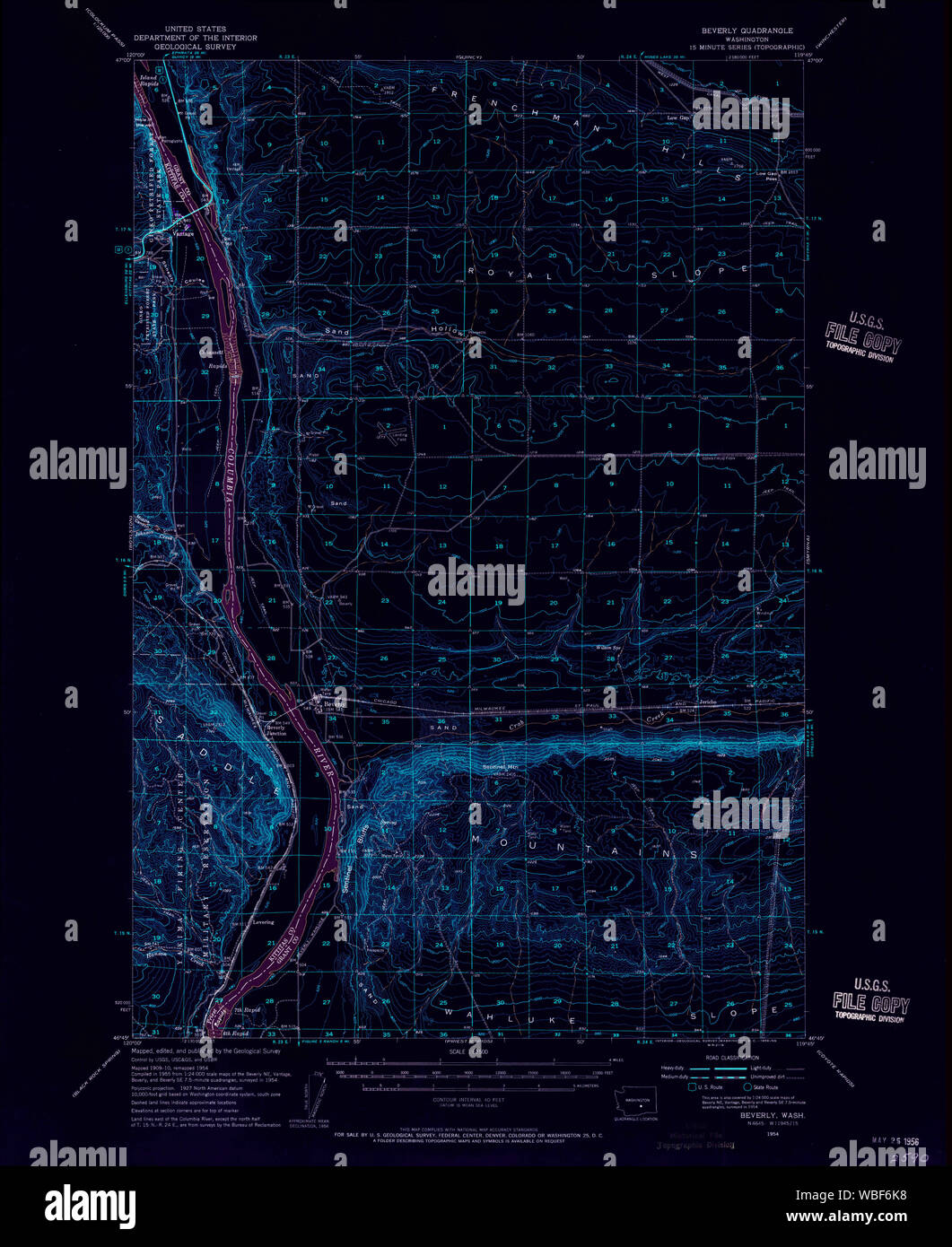 Beverly washington map hi-res stock photography and images - Alamy