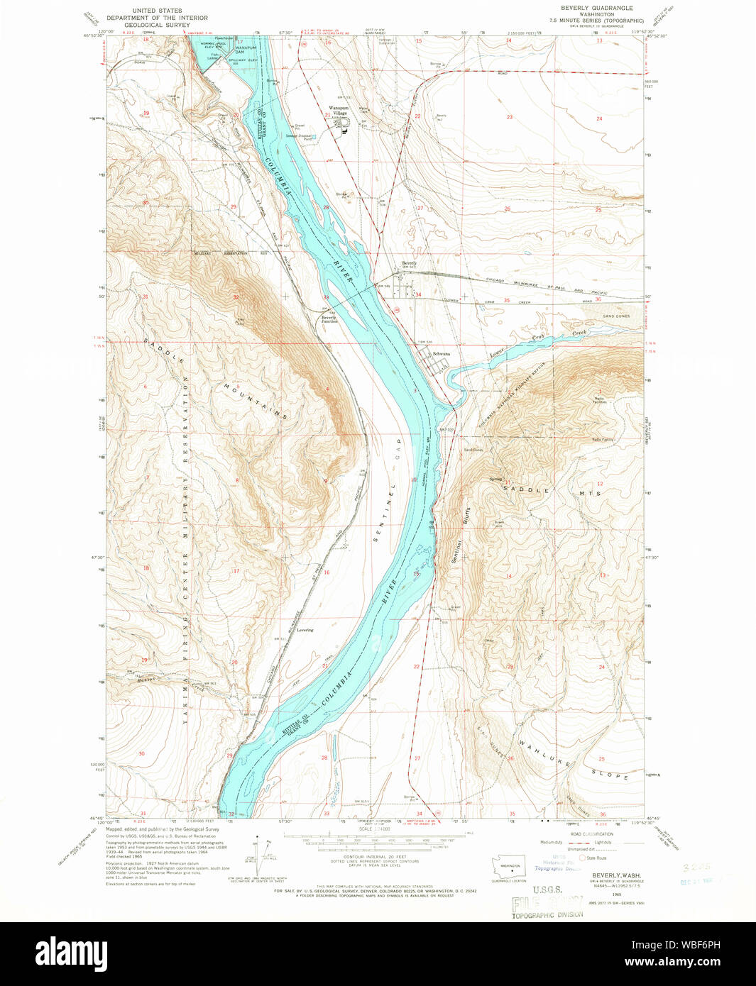 Map of beverly washington hi-res stock photography and images - Alamy
