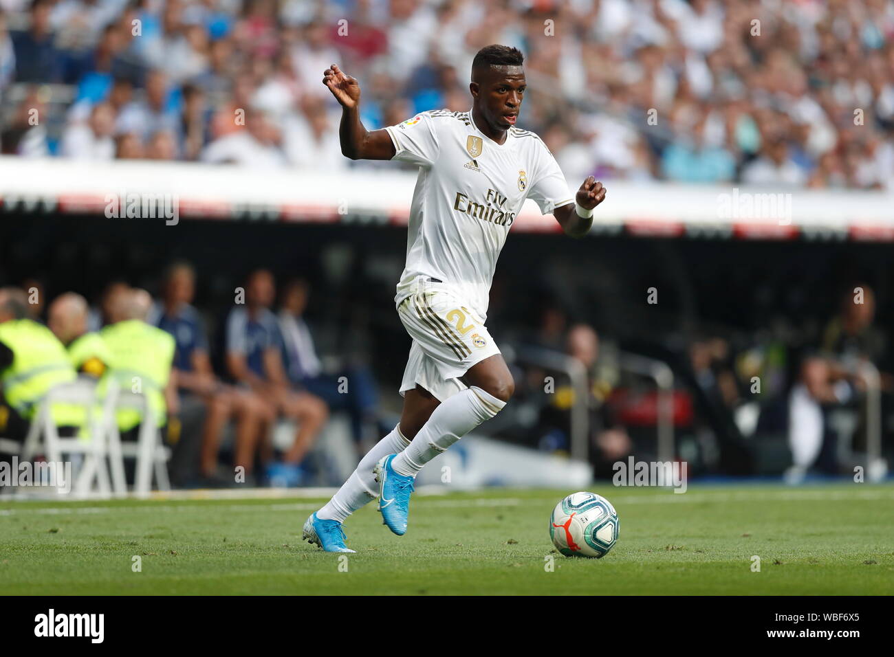 Madrid, Spain. 24th Aug, 2019. Vinicius Junior (Real) Football/Soccer ...