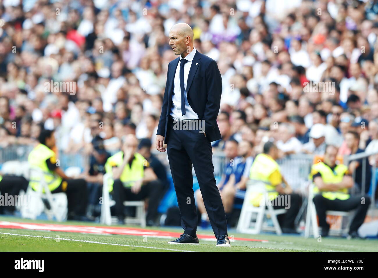 Madrid, Spain. 24th Aug, 2019. Zinedine Zidane (Real) Football/Soccer ...