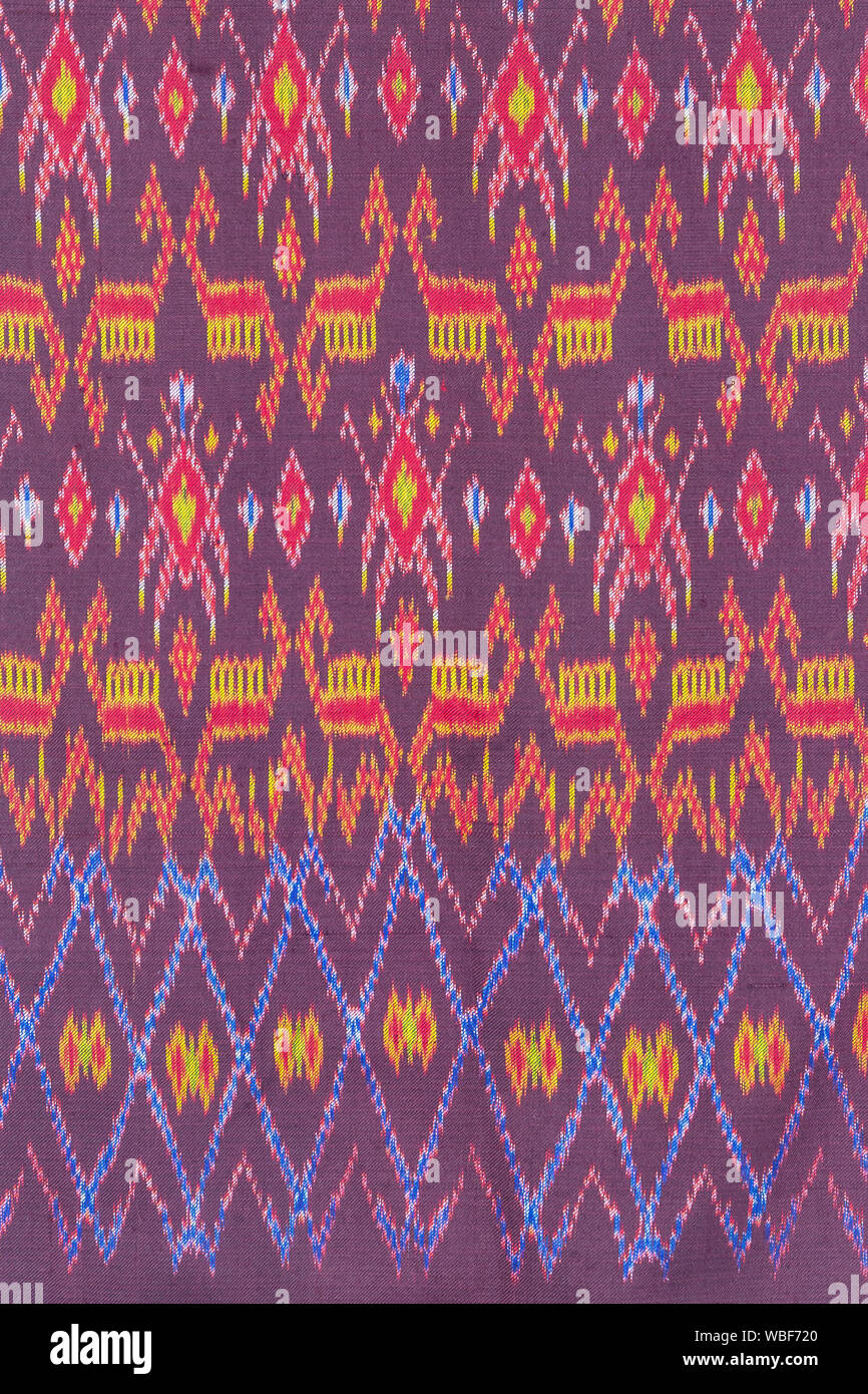 Thai silk fabric pattern background. Traditional thai fabric Stock ...
