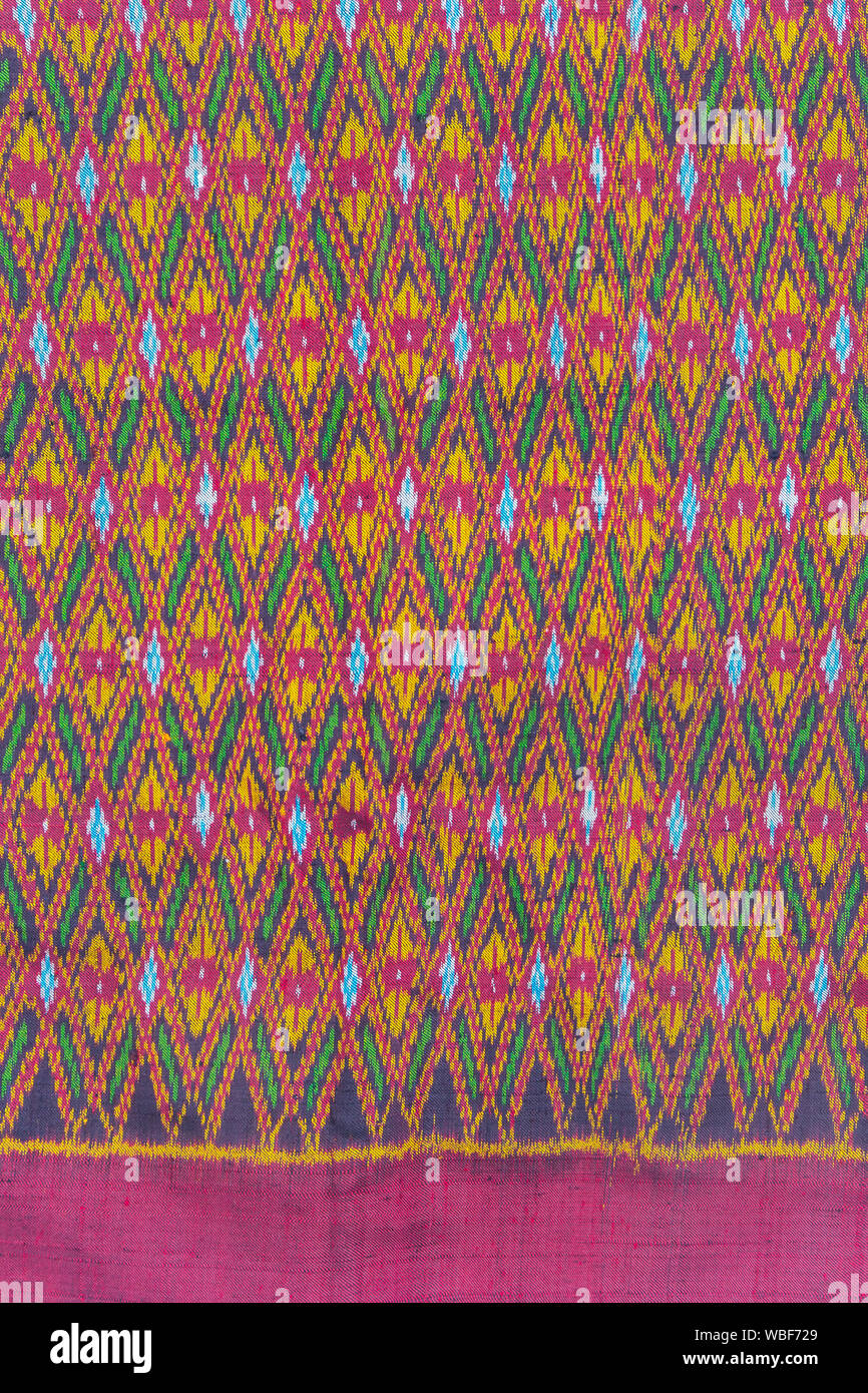 Thai silk fabric pattern background. Traditional thai fabric Stock ...
