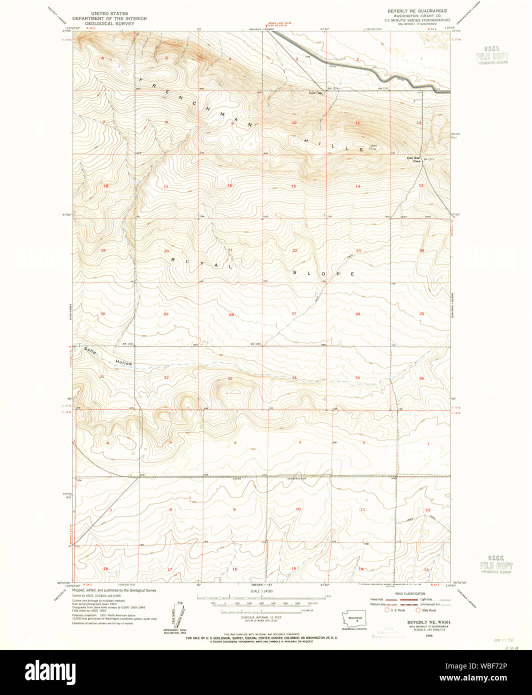 Beverly washington map hi-res stock photography and images - Alamy