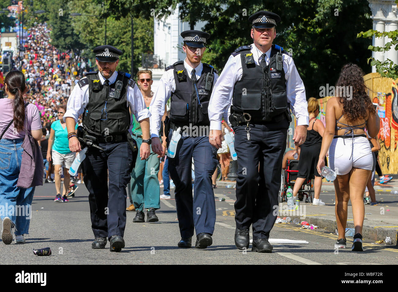 Police officers at the 2019 Notting Hill Carnival, Europe's largest ...