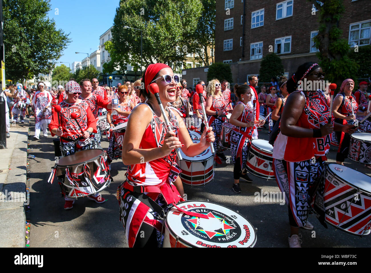 Performers during the parade on the second day of Notting Hill Carnival ...
