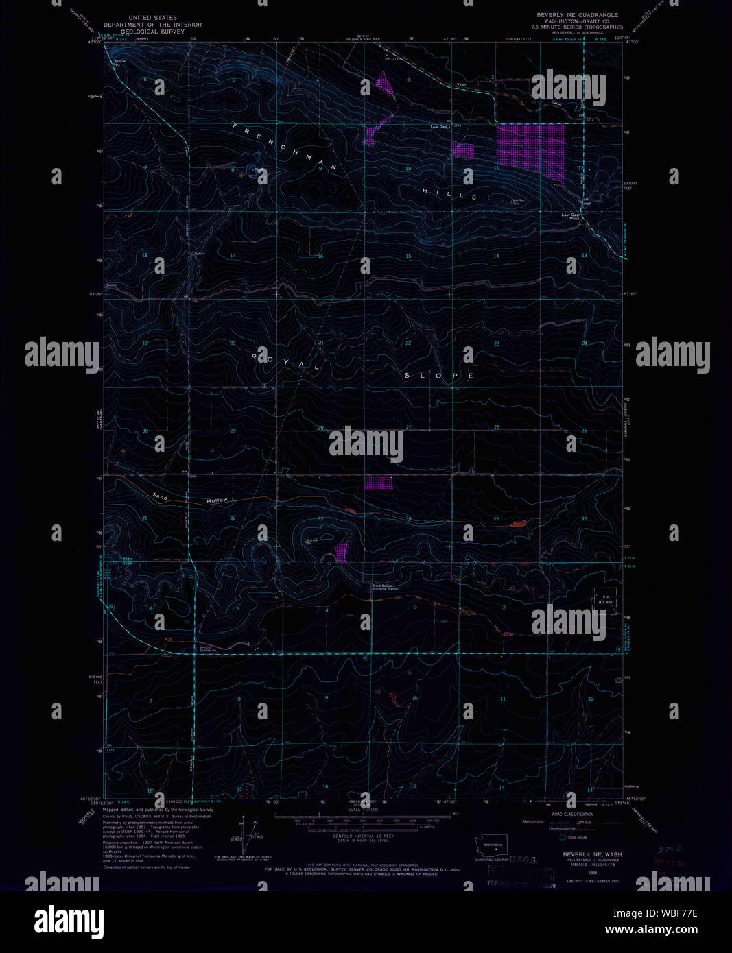 Beverly washington map hi-res stock photography and images - Alamy