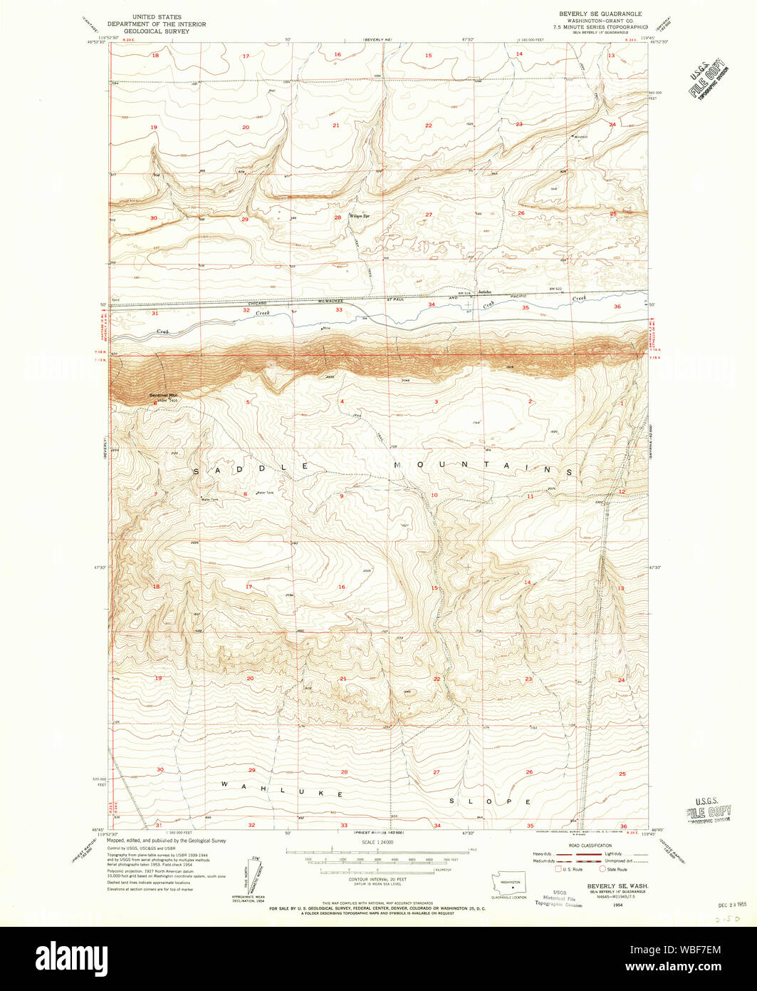 Map of beverly washington hi-res stock photography and images - Alamy