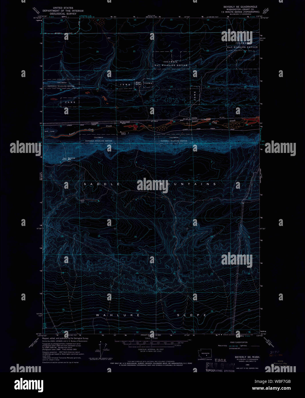 Beverly washington state map hi-res stock photography and images - Alamy