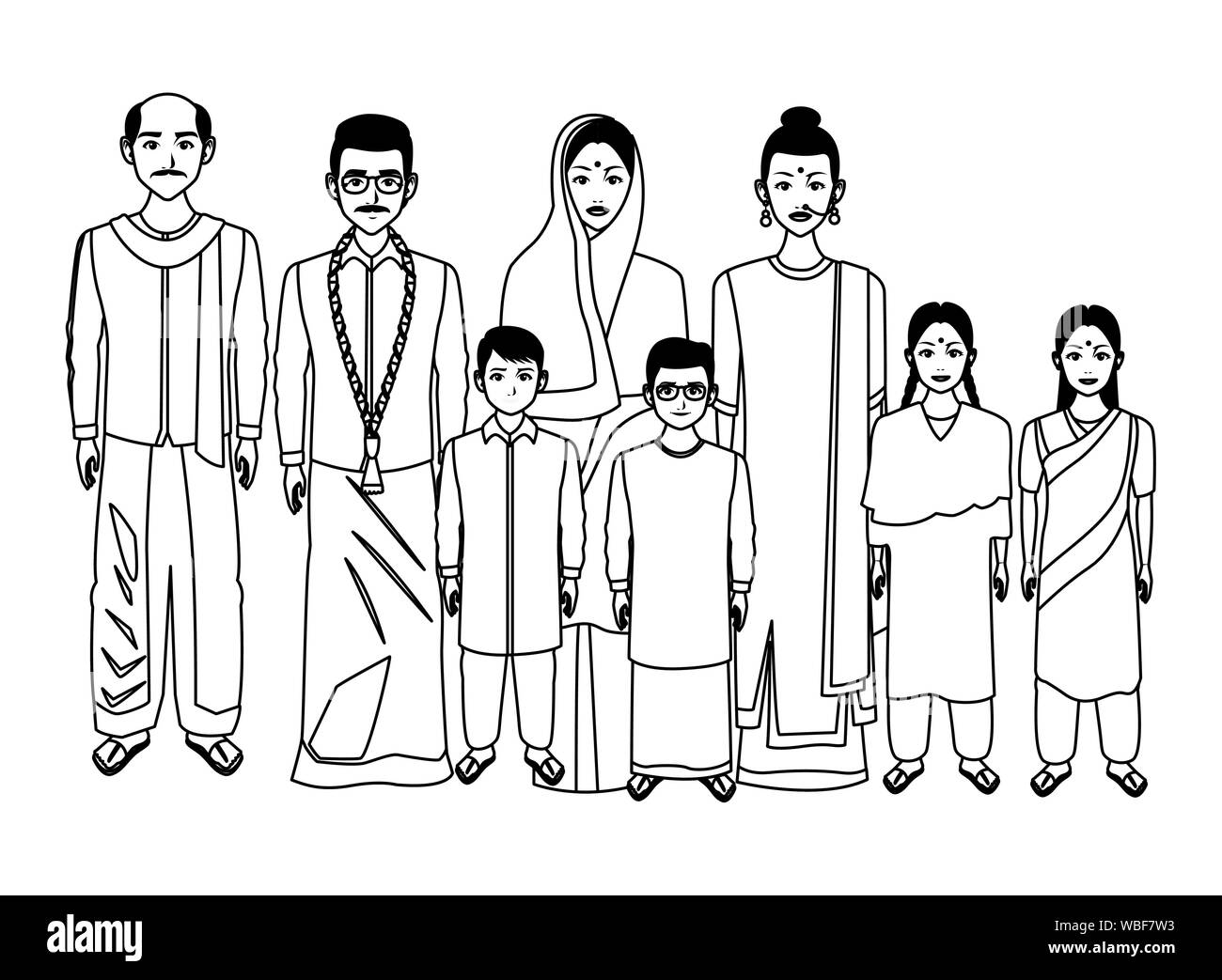 indian asian oriental culture cartoon Stock Vector Image & Art - Alamy