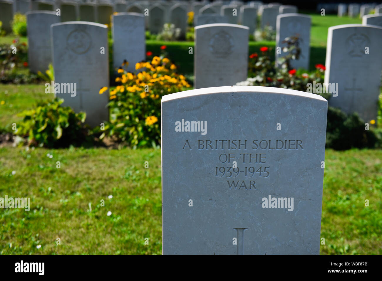 Tombstones of British military fallen during World War 2 at Kraków's ...