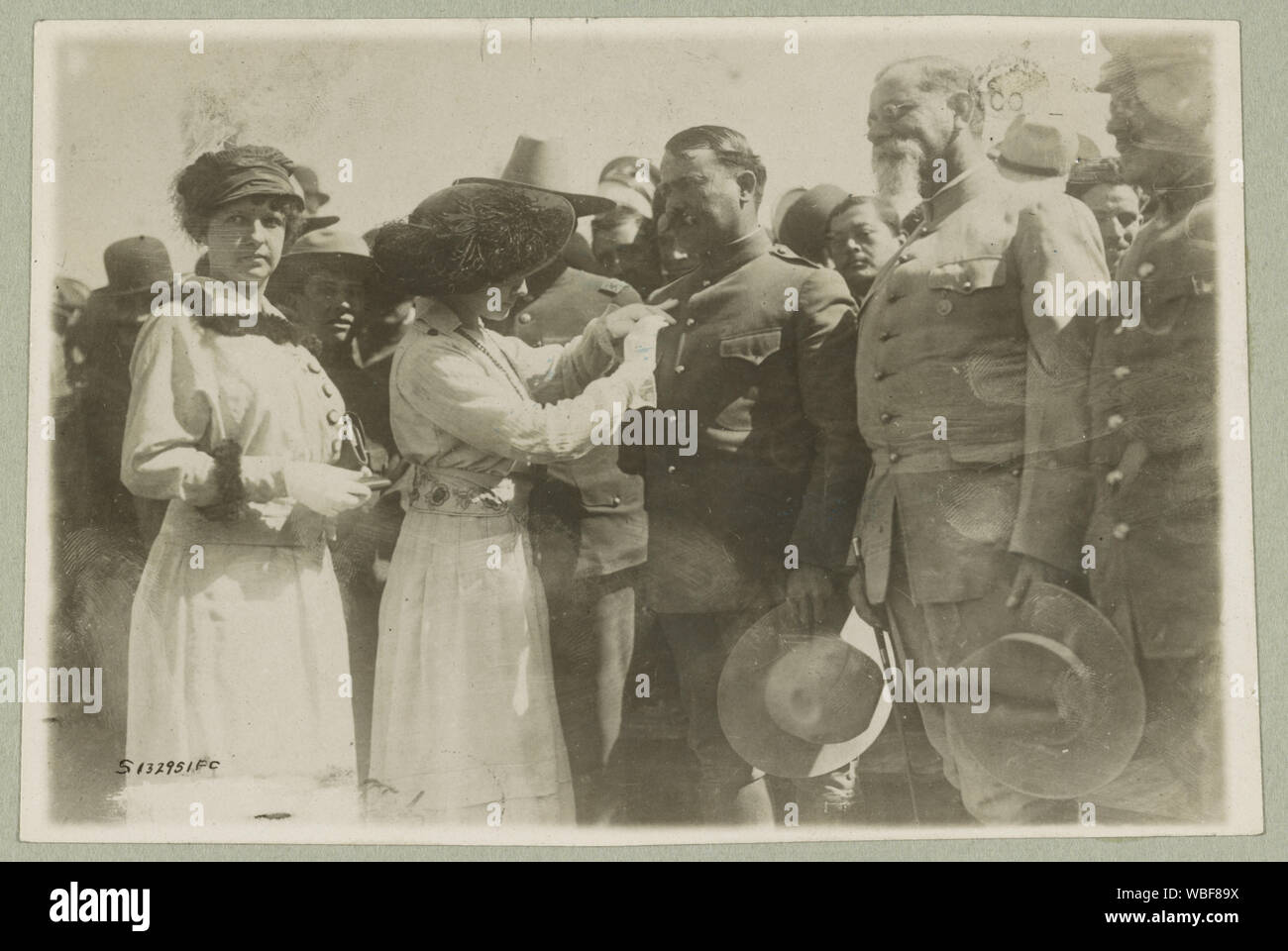General Obregon receiving medal from admirers in Celaya, Mexico Mexican ...