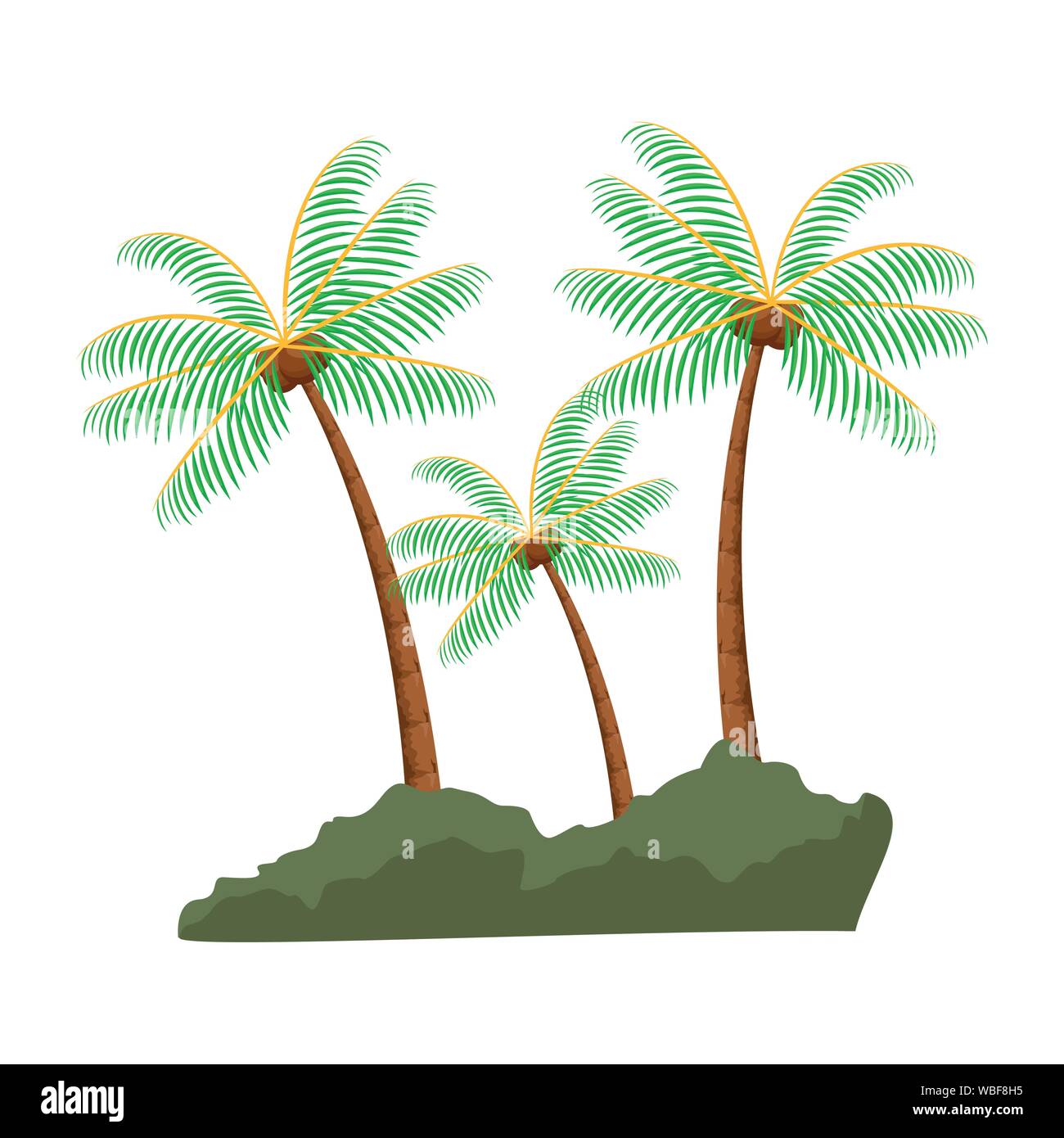 nature tropical beach palms cartoon Stock Vector Image & Art - Alamy