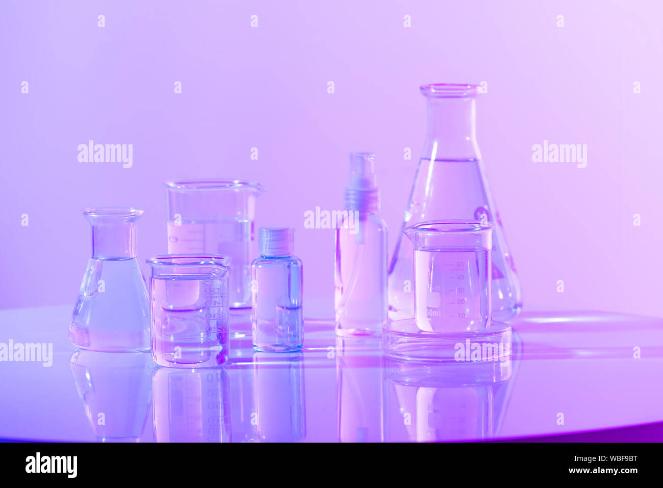 Scientific Glassware For Chemical, Laboratory Research Stock Photo - Alamy