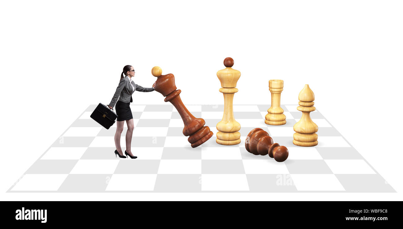 The strategy and tactics concept with businessman Stock Photo - Alamy