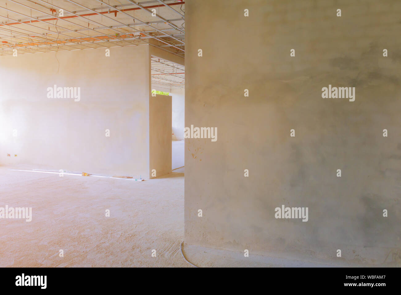 construction site interior building plan development on housing with ...