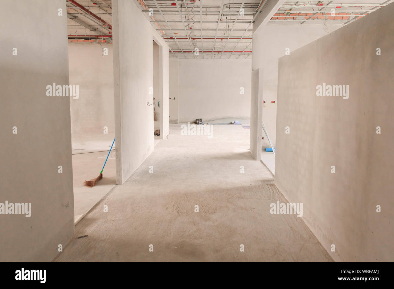 construction site interior building plan development on housing with ...