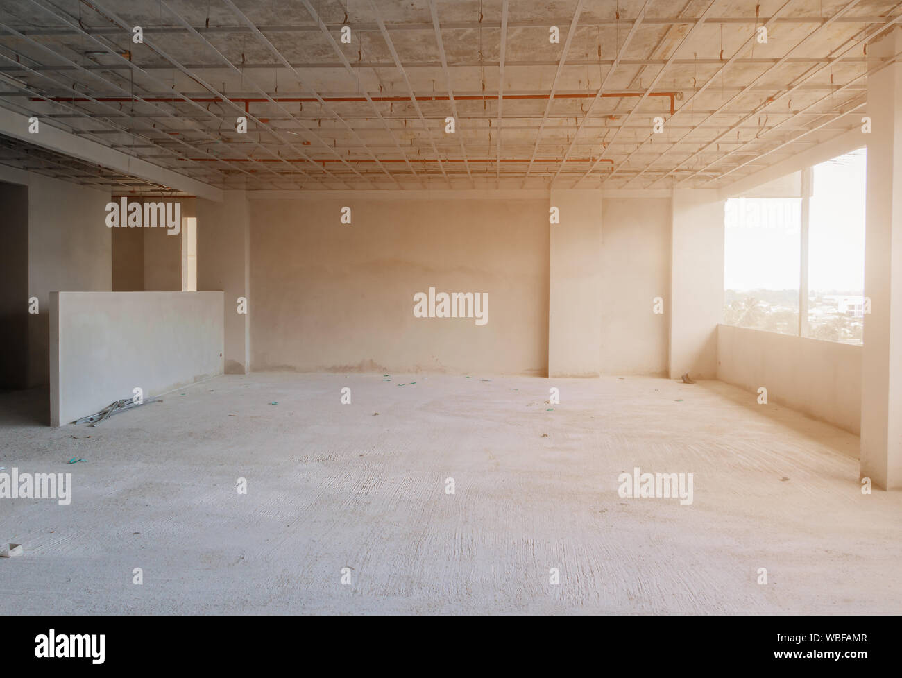 construction site interior building plan development on housing with ...