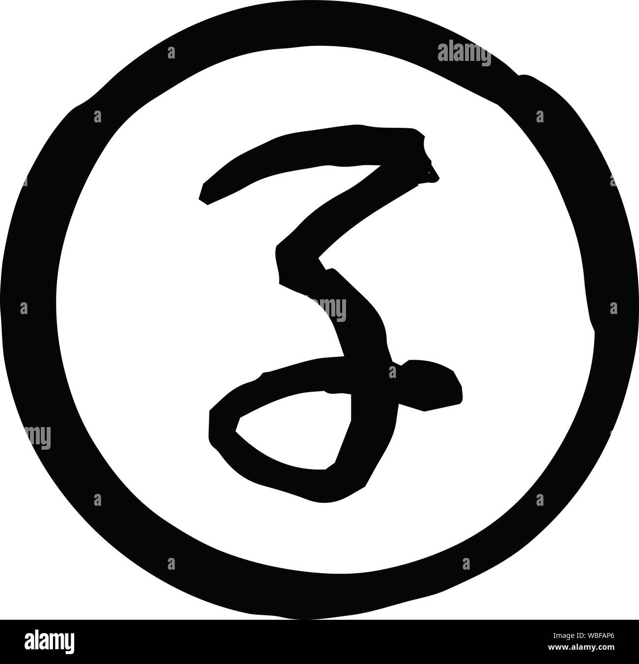 This is a illustration of Round stamp of Kanji meaning Japanese zodiac ...