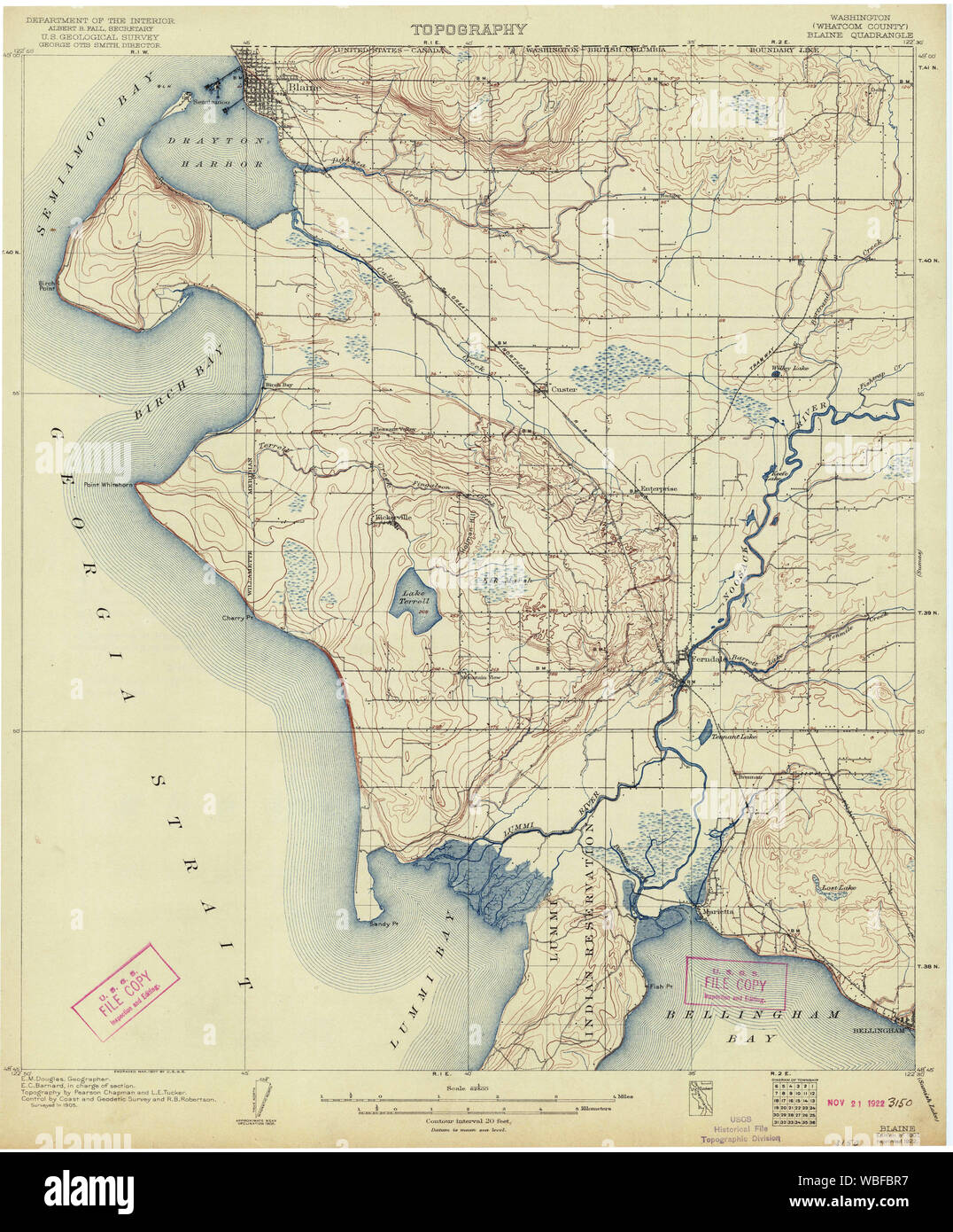 Map of blaine hi-res stock photography and images - Alamy