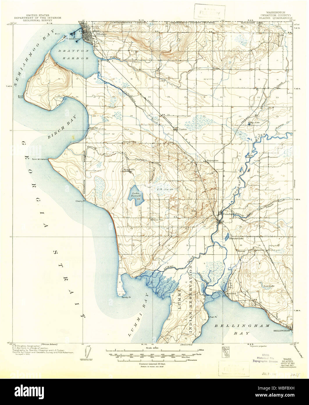 Map of blaine hi-res stock photography and images - Alamy