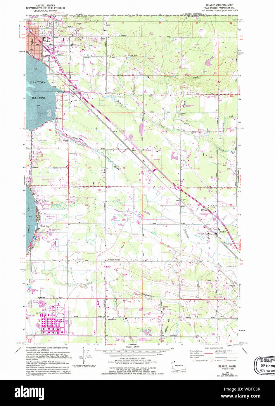 Map of blaine Cut Out Stock Images & Pictures - Alamy