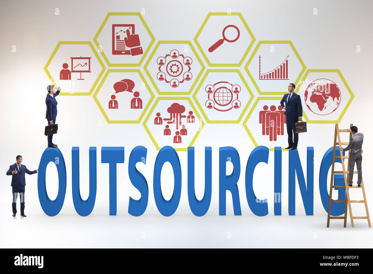 The concept of outsourcing in modern business Stock Photo - Alamy