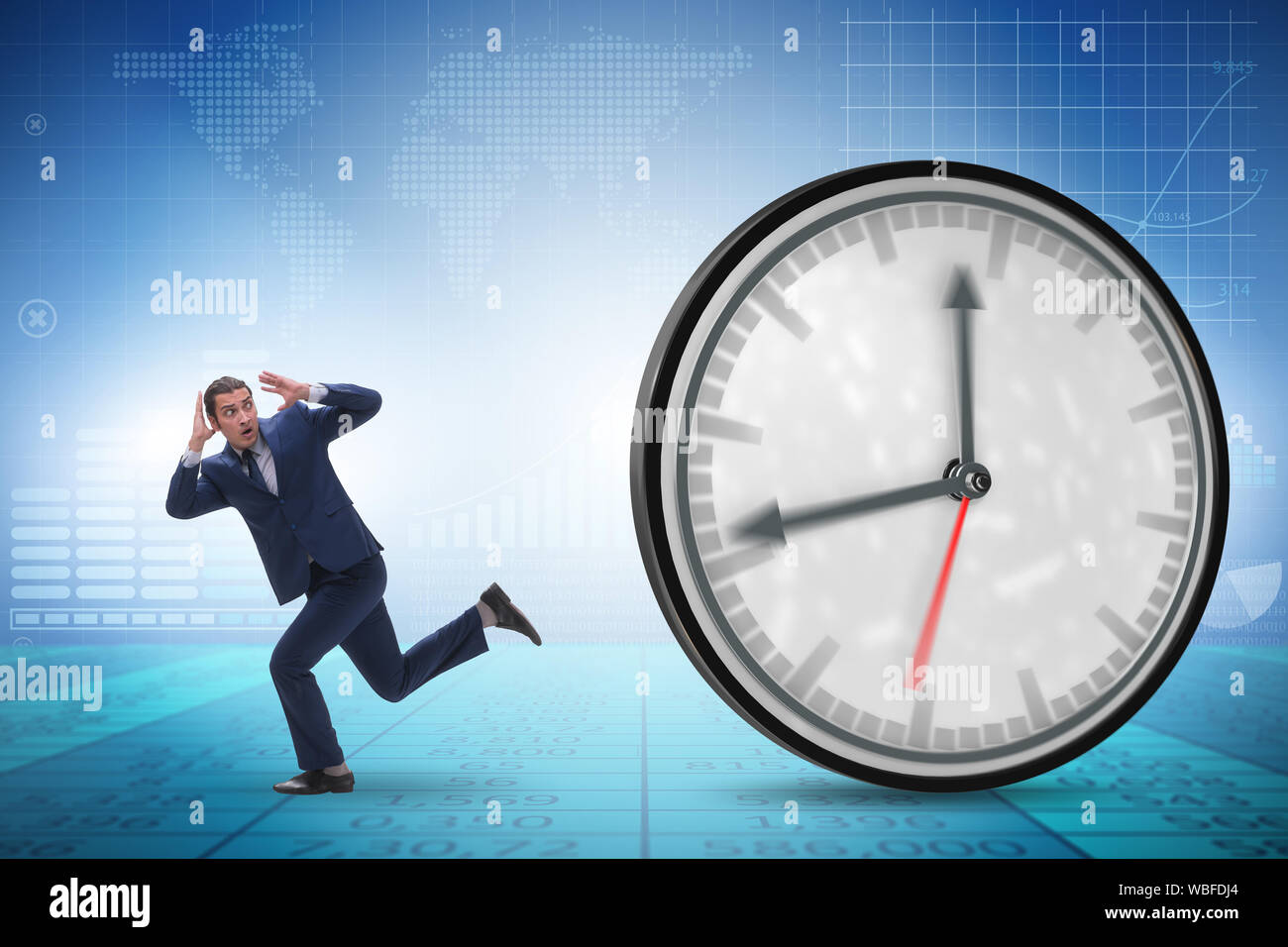 Worried business man chasing hi-res stock photography and images - Alamy