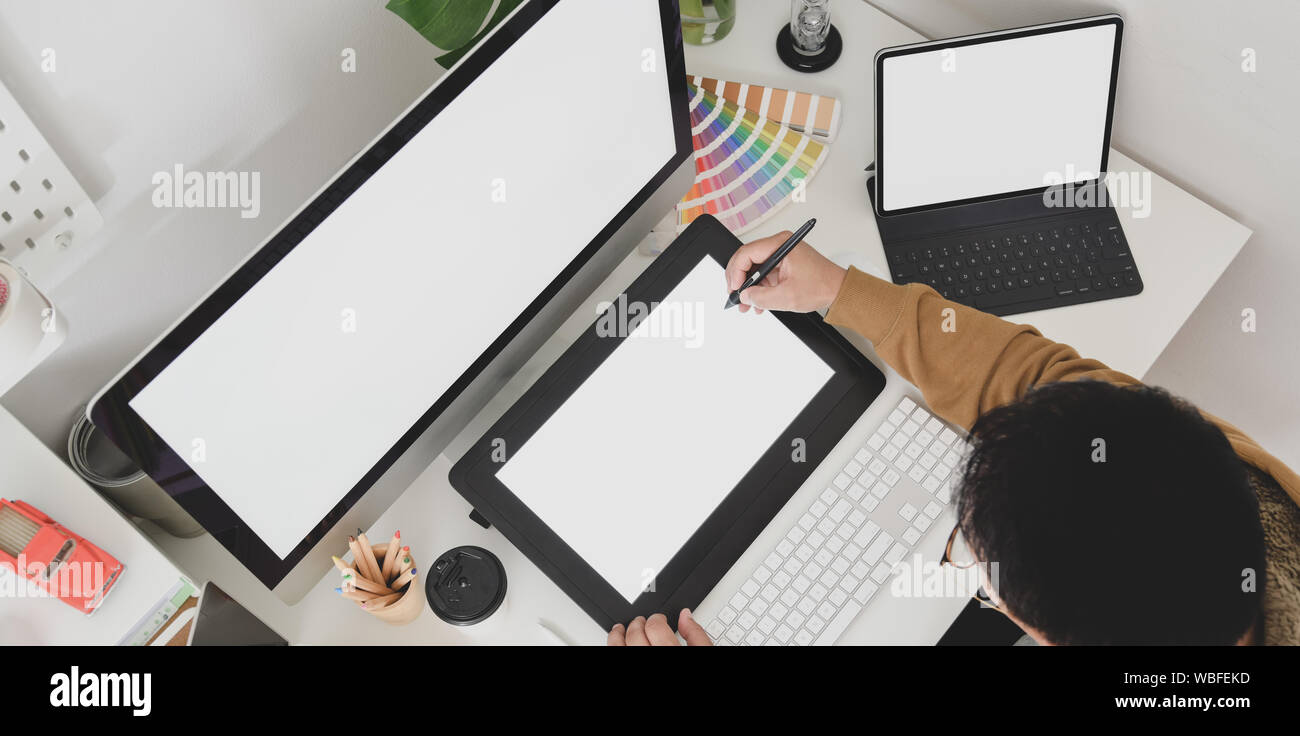 Male designer drawing hi-res stock photography and images - Alamy