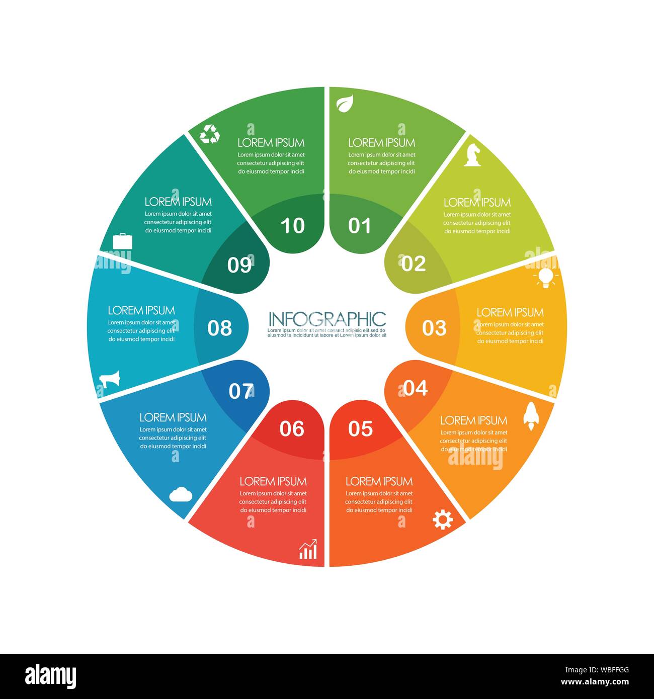 Infographic circle chart template. vector illustration Stock Vector ...