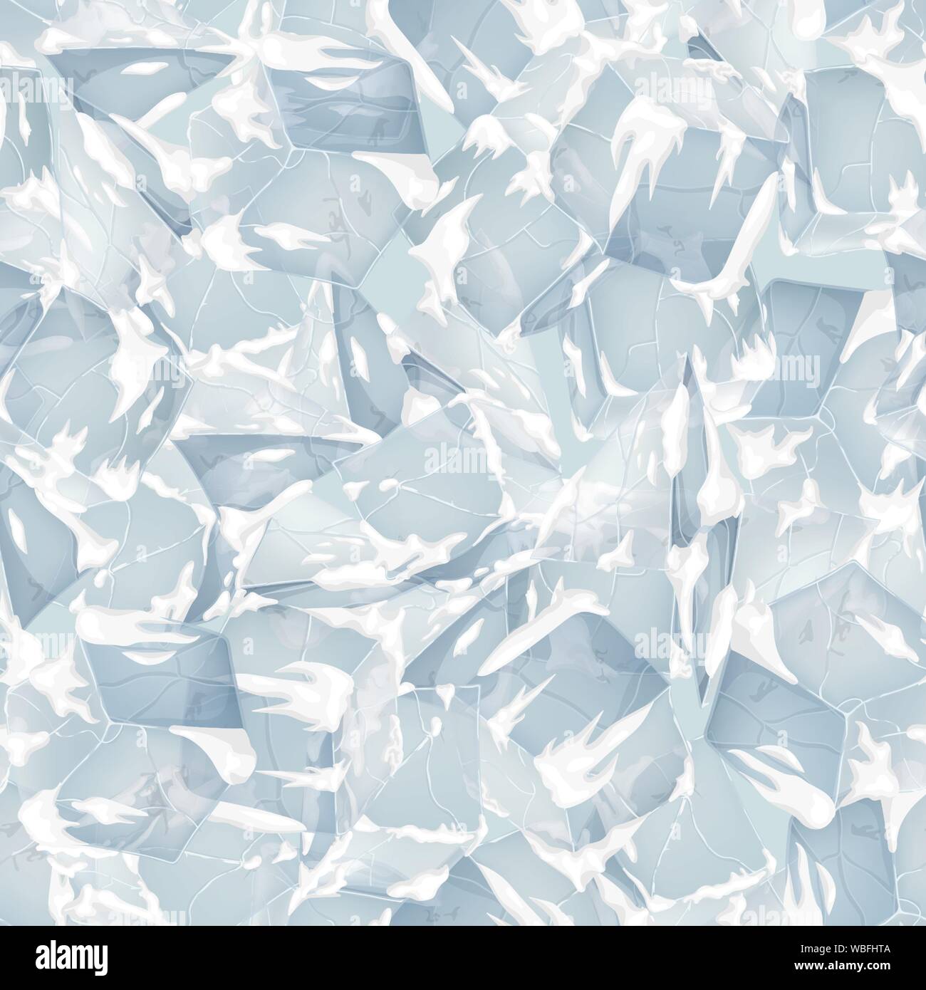 Ice and snow seamless pattern background. Vector illustration. Winter ...