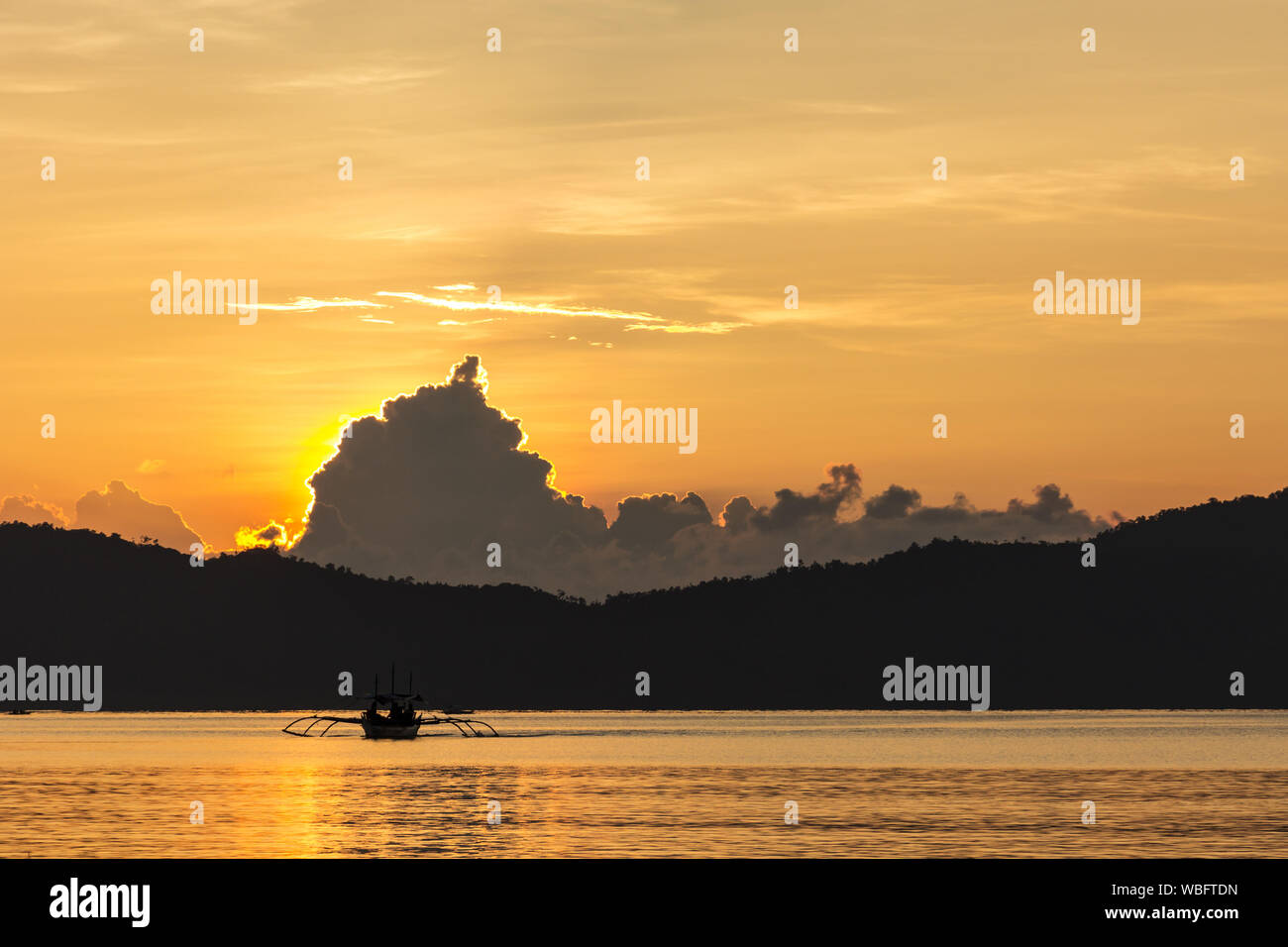 Sunset in Port Barton in the Philippines Stock Photo - Alamy