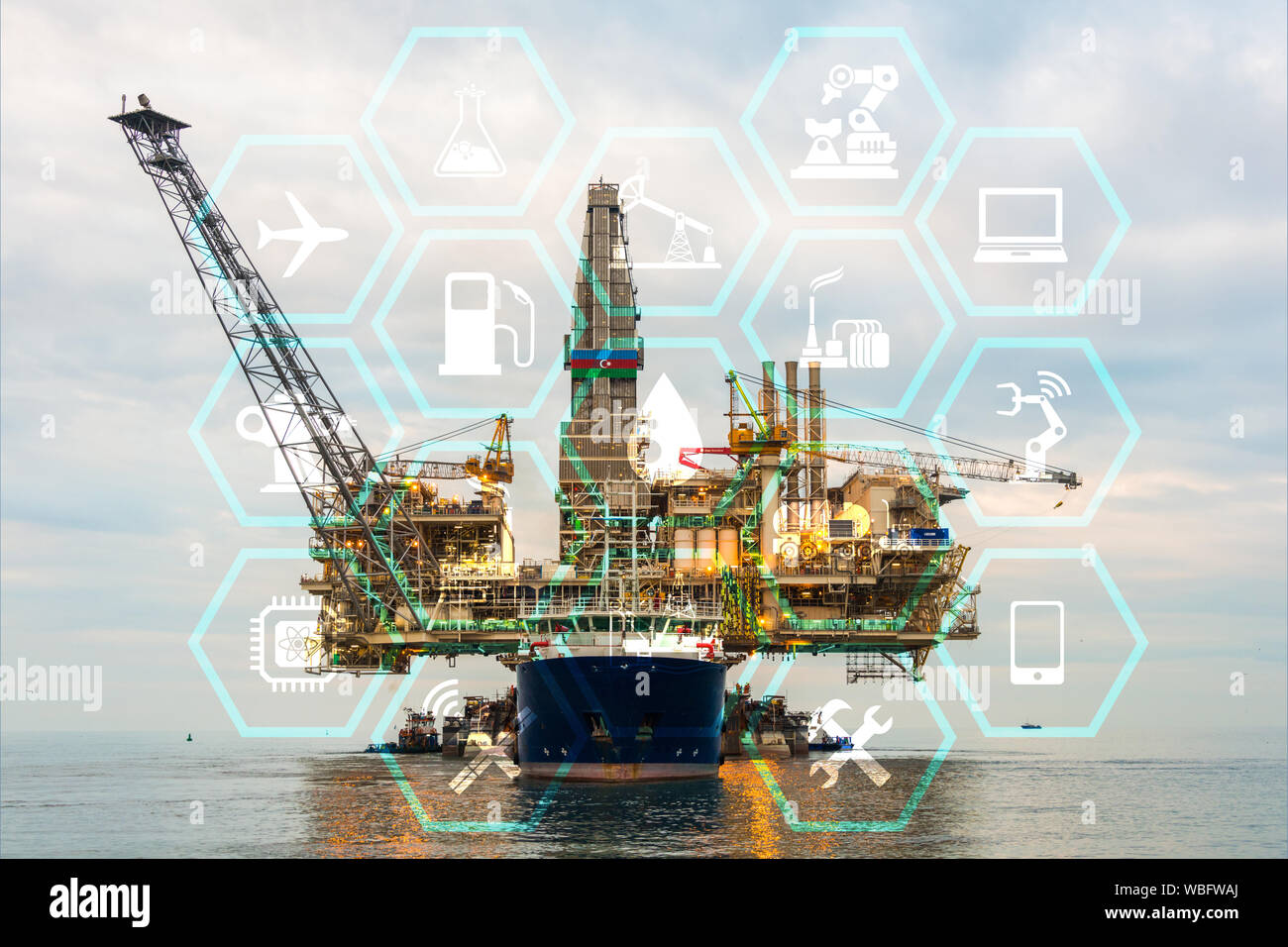 The concept of automation in oil and gas industry Stock Photo - Alamy