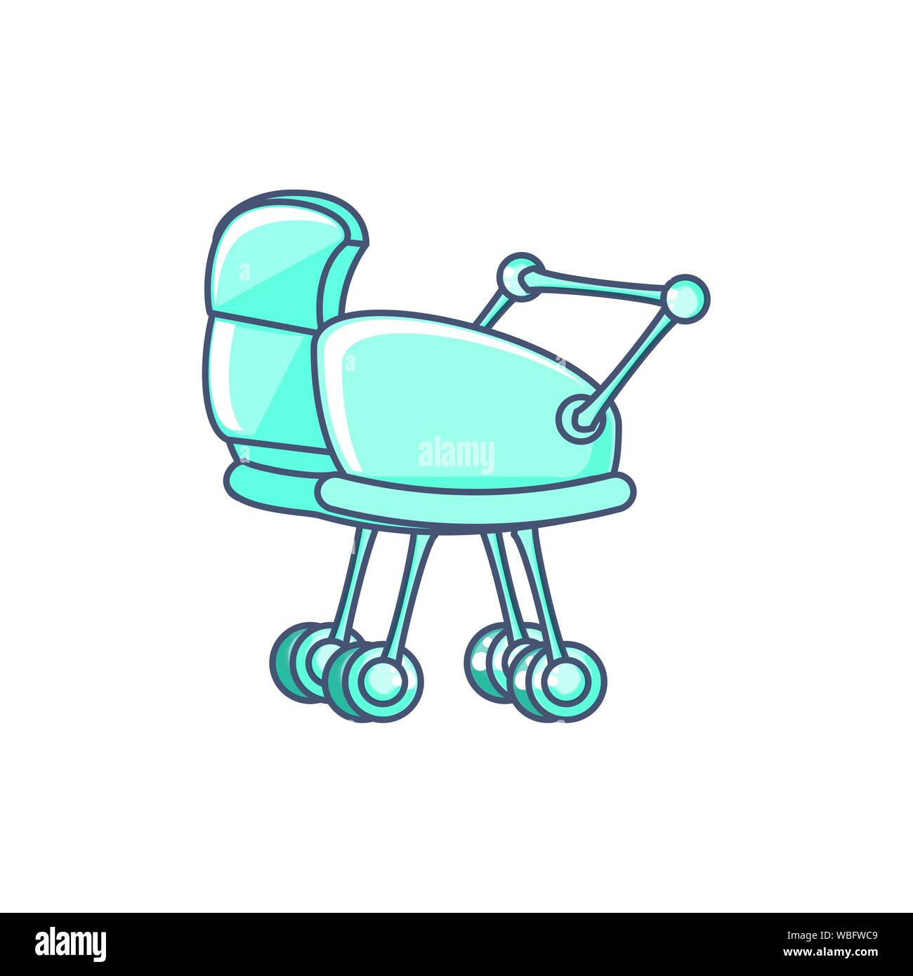 cute baby cart isolated icon vector illustration design Stock Vector ...