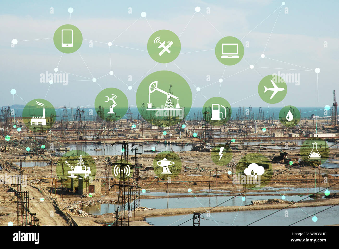 The concept of automation in oil and gas industry Stock Photo - Alamy