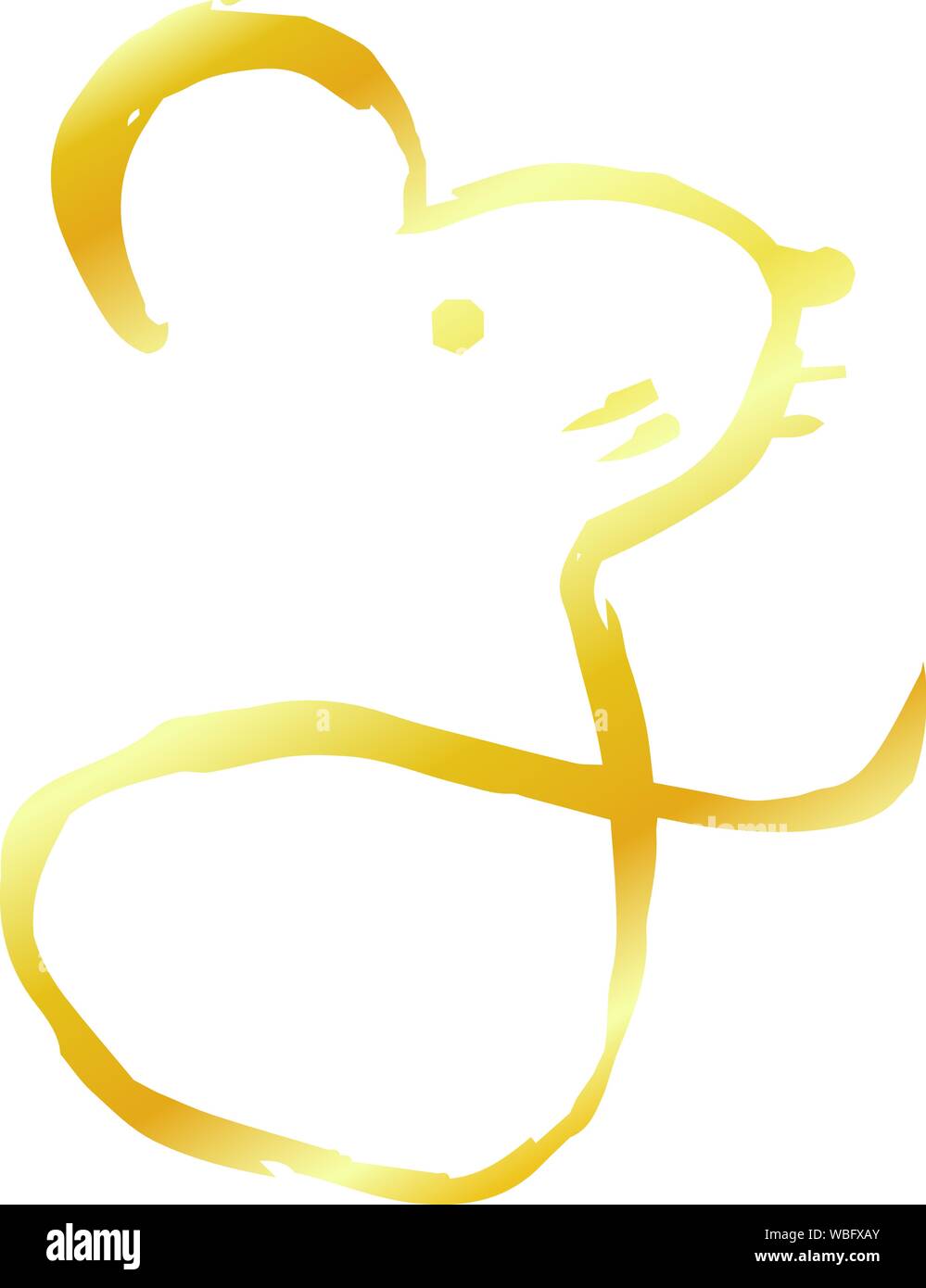 This is a illustration of Kanji meaning Japanese zodiac rat Stock ...