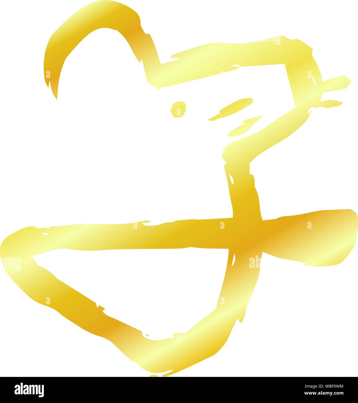 This is a illustration of Kanji meaning Japanese zodiac rat Stock ...