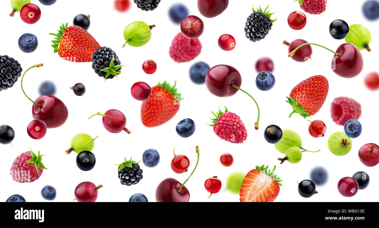 Falling berries pattern isolated hi-res stock photography and images ...