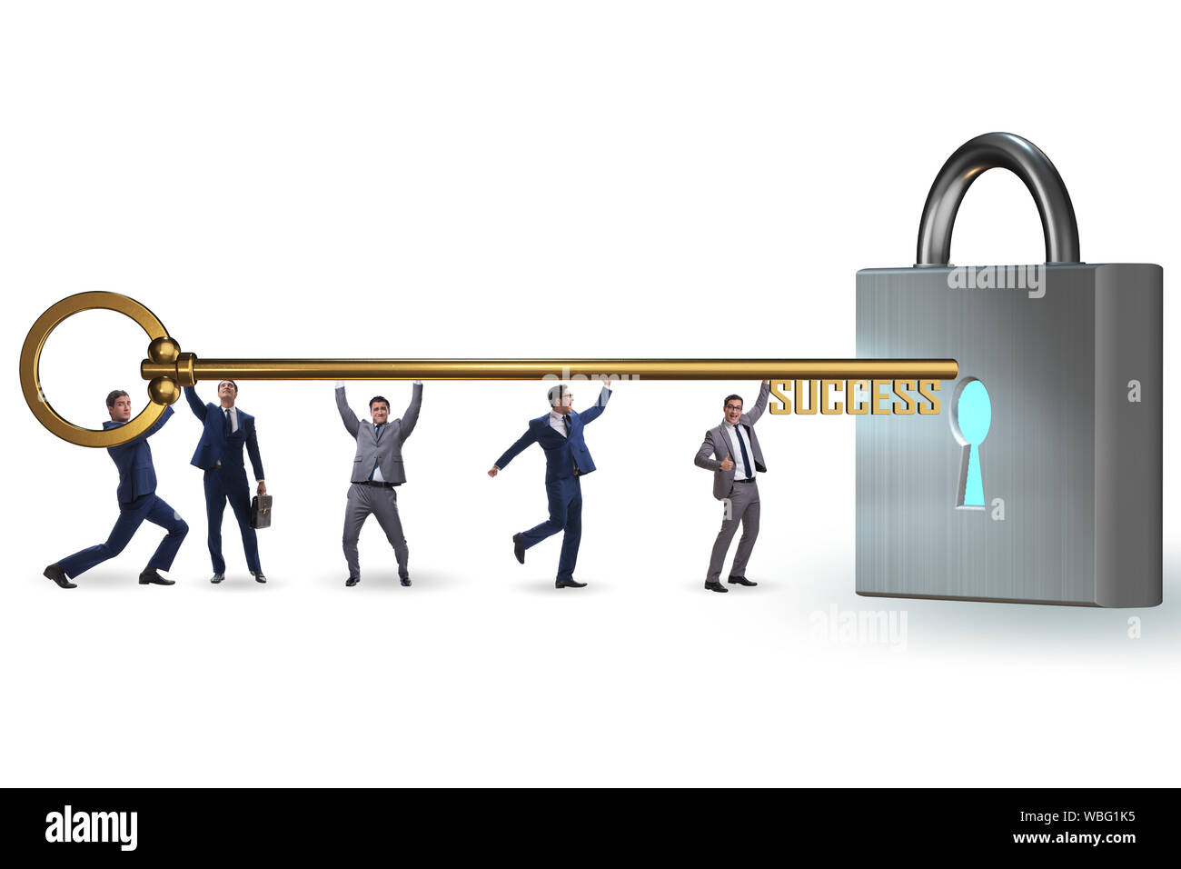 The businessmen achieving success through teamwork Stock Photo - Alamy