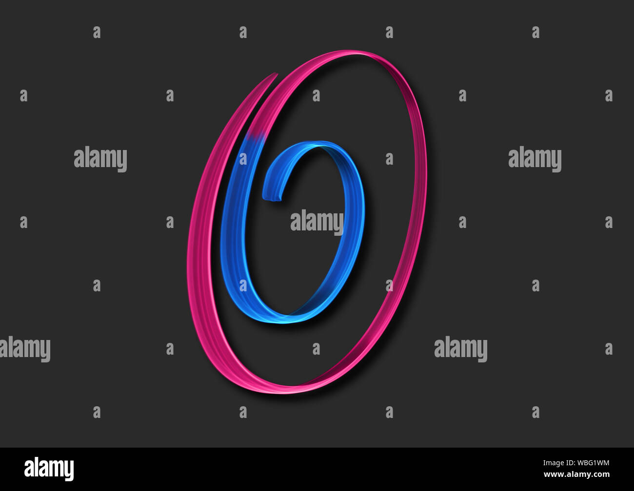 Capital letter O elegant lettering 3d illustration Stock Photo - Alamy