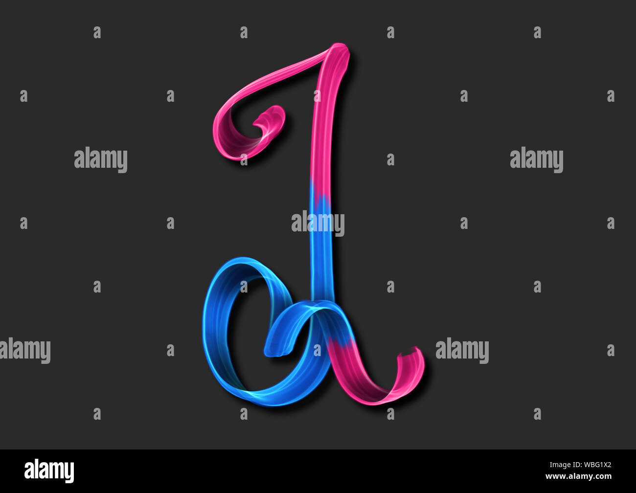 Capital letter I elegant lettering 3d illustration Stock Photo - Alamy