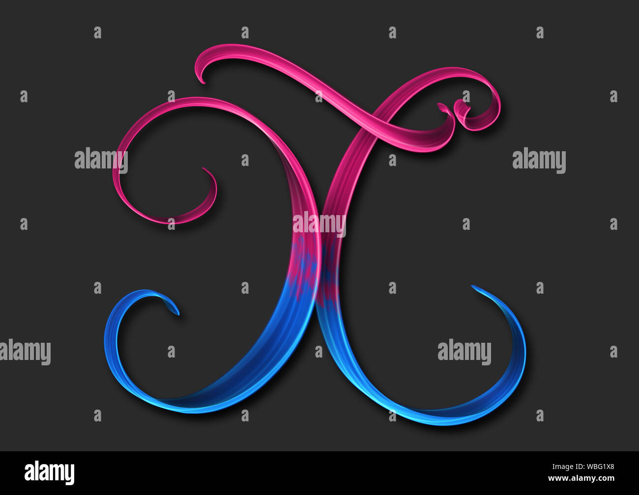 Capital letter X elegant lettering 3d illustration Stock Photo - Alamy