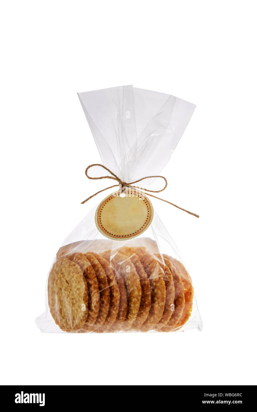 Cookies in package isolated on white background. Sweet biscuits ...