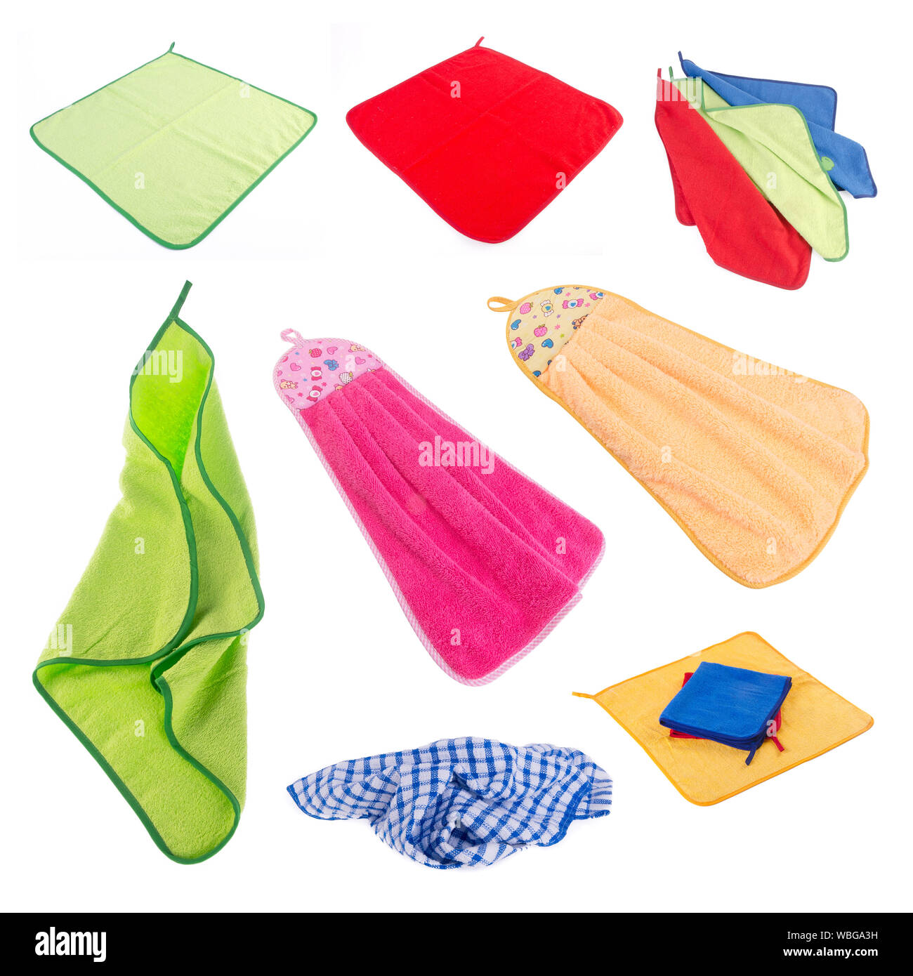 Kitchen towel on a white background Stock Photo - Alamy