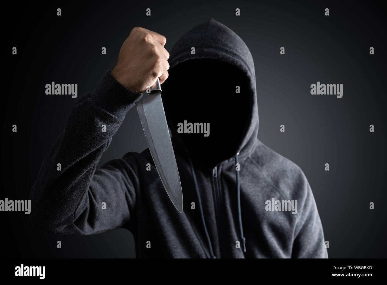 Murderer man in dark knife hi-res stock photography and images - Alamy