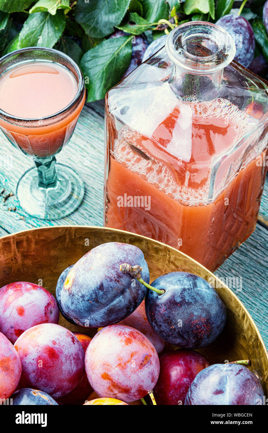 Bottle plum wine hi-res stock photography and images - Alamy