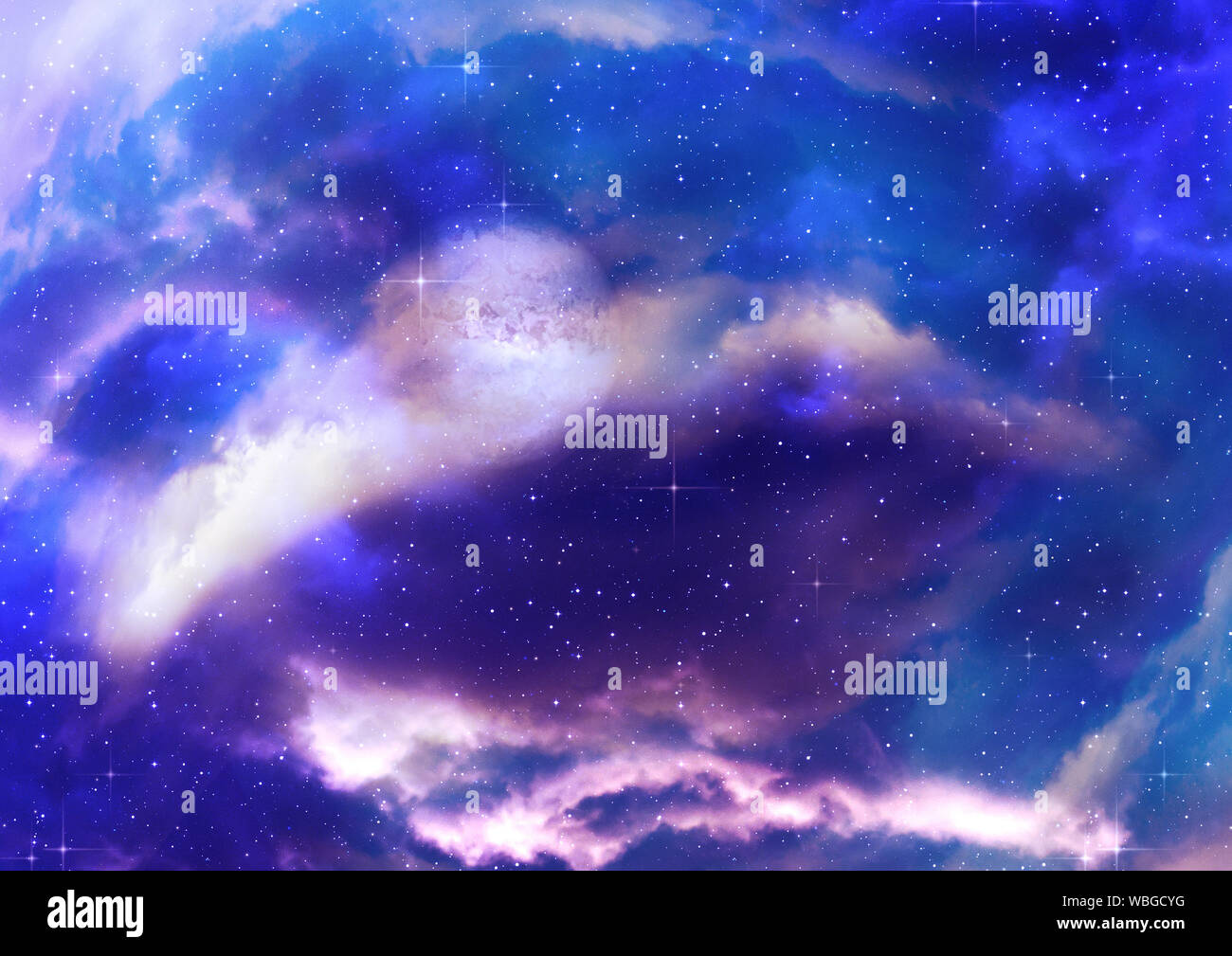 Grunge starry space with abstract planet illustration Stock Photo - Alamy