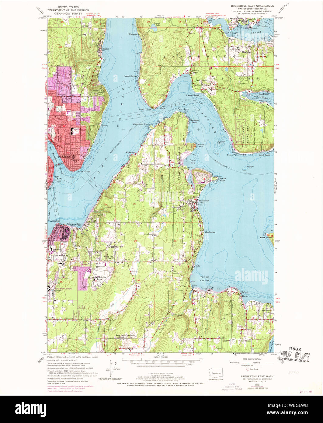 Map of bremerton washington hi-res stock photography and images - Alamy