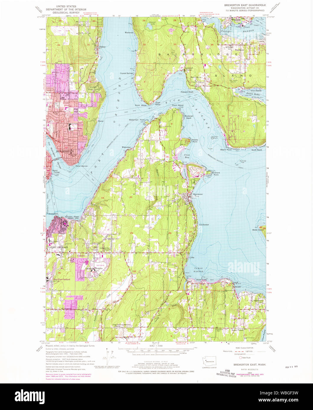Map of bremerton washington hi-res stock photography and images - Alamy