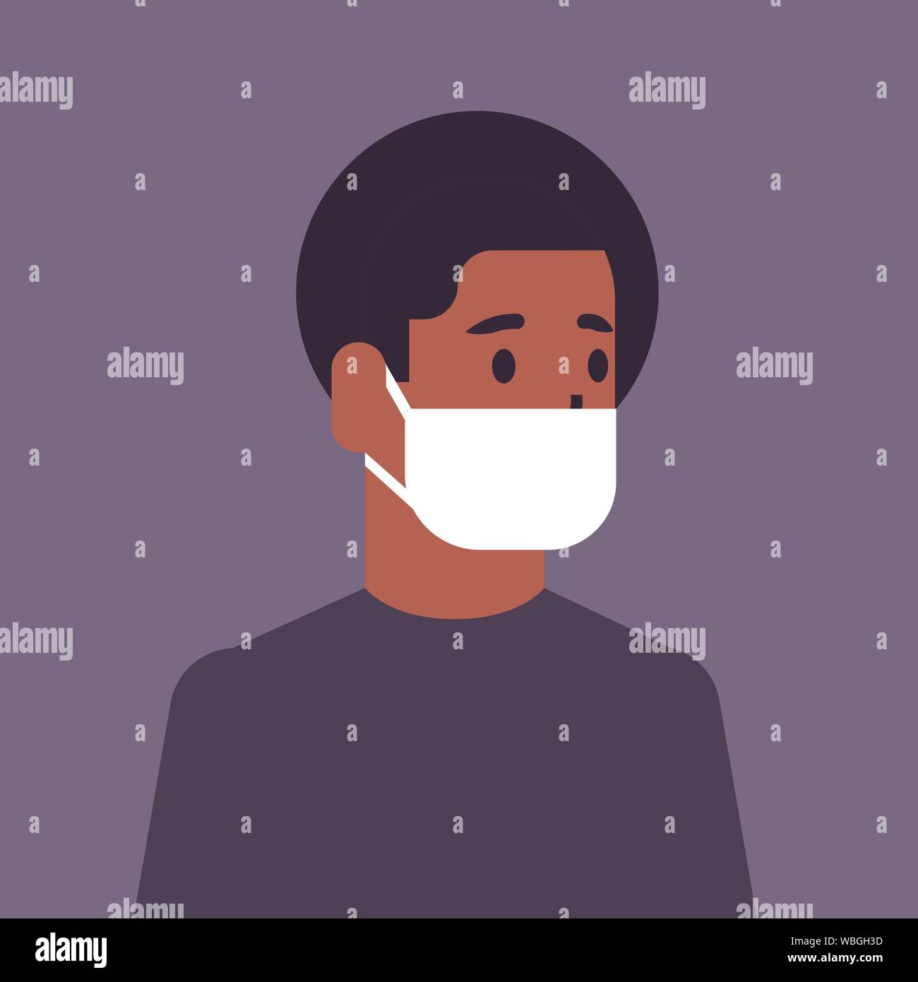 man wearing face mask environmental industrial smog dust toxic air ...