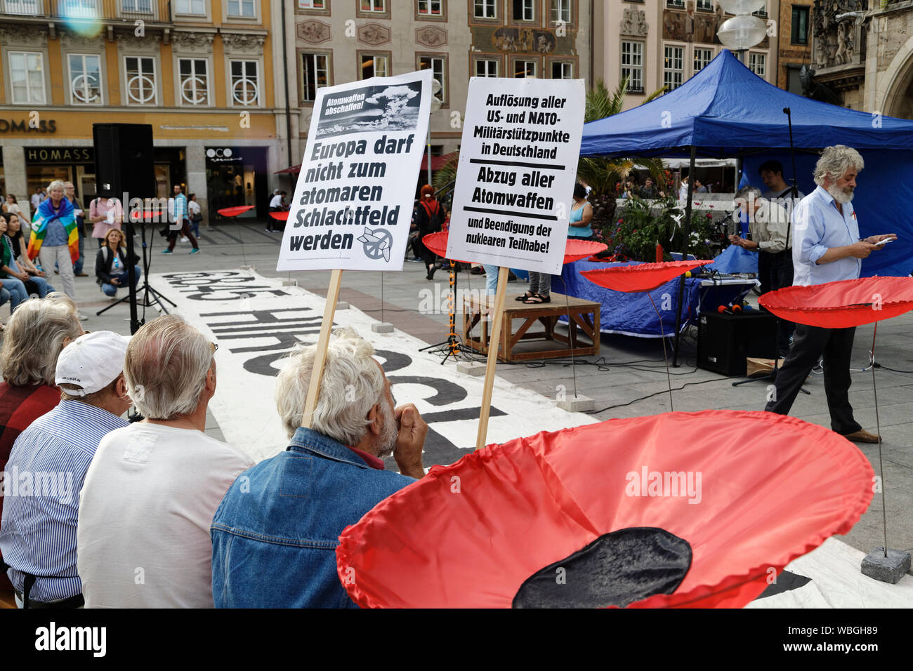 Munich, Germany. 6th Aug, 2019. Rally 'Our future - Without nuclear ...